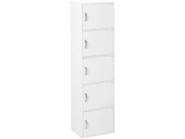 Click here for HODEDAH IMPORT Bookcase  White  5 Door prices