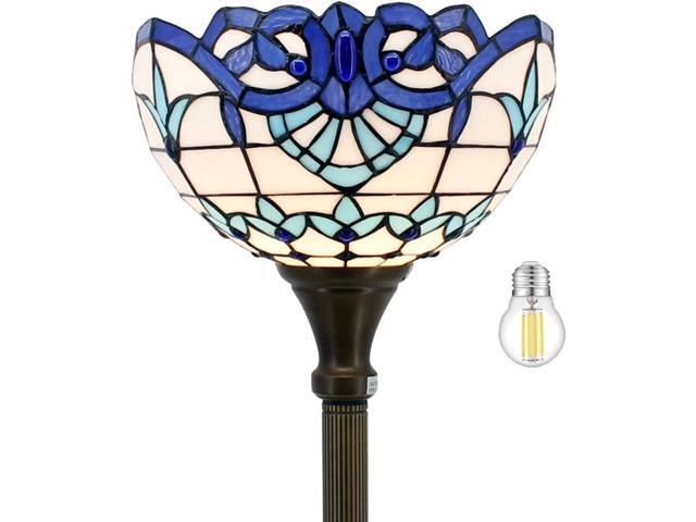 Click here for WERFACTORY Tiffany Floor Lamp Navy Blue Baroque St... prices
