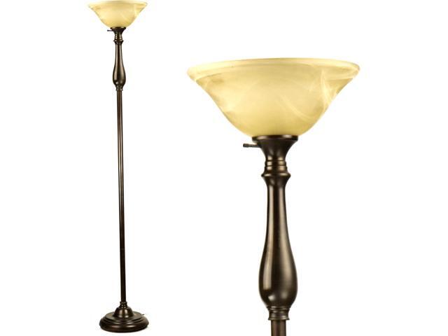 Click here for LIGHTACCENTS Royal Bronze Torchiere with Amber Ala... prices