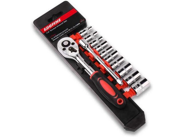 Click here for Egofine 12pcs 1/4 Inch Ratchet Socket Wrench Set... prices