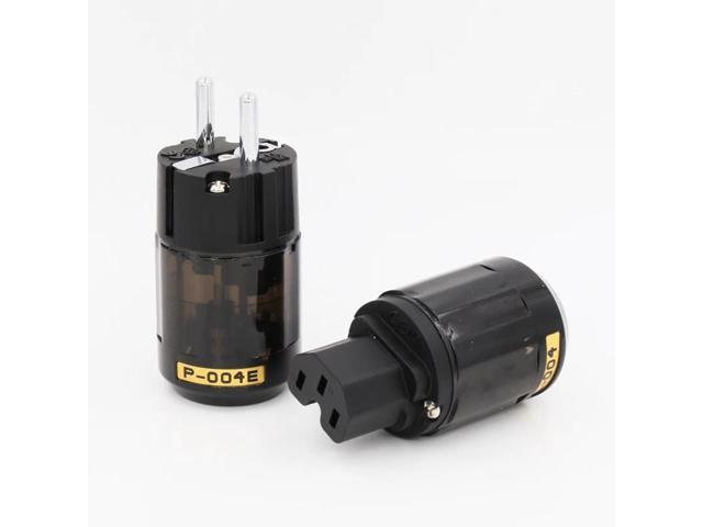 Click here for 1 Pair P004E +C004 Rhodium Plated EUR AC Power Plu... prices