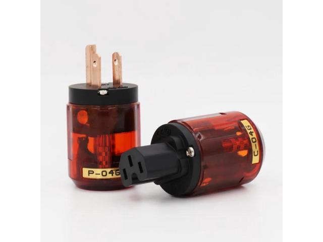 Click here for one pair P-046 Pure Red-Copper US Power plug + C-0... prices