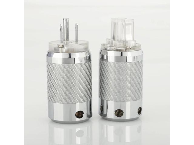 Click here for Pair Copper Rhodium Plated Carbon Fiber AC Power P... prices