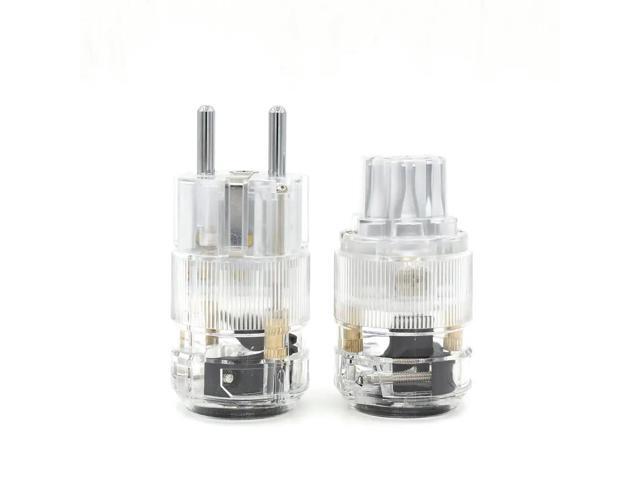 Click here for Transparent High End Rhodium Plated AC power plug+... prices