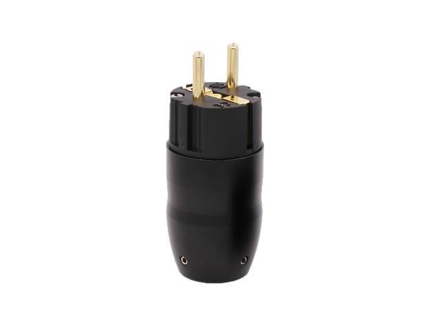 Click here for Black aluminium Gold Rhodium Plated EU power plug... prices