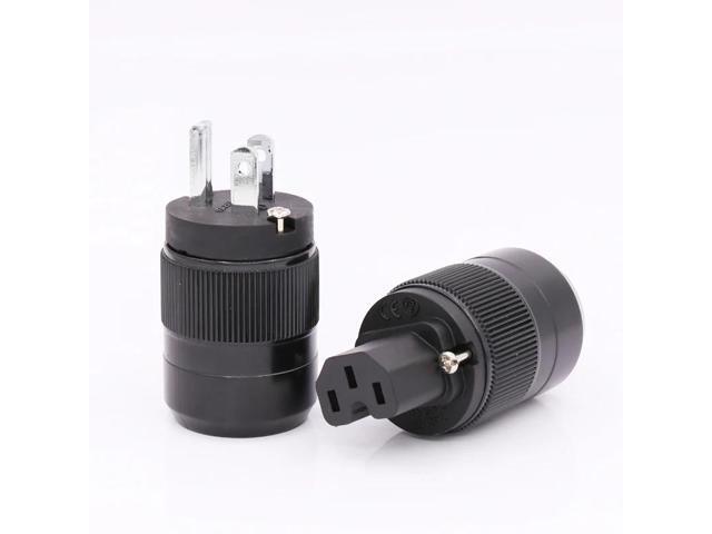 Click here for one pair Rhodium-Plated AC US Power Plug + IEC Con... prices