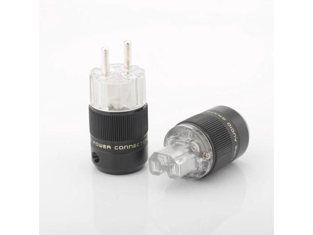 Click here for One Pair SET+PCT Rhodium Plated EUR EU Power Plug... prices