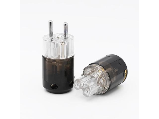 Click here for One pair P-004E/ C-004 Rhodium Plated EU Power Plu... prices