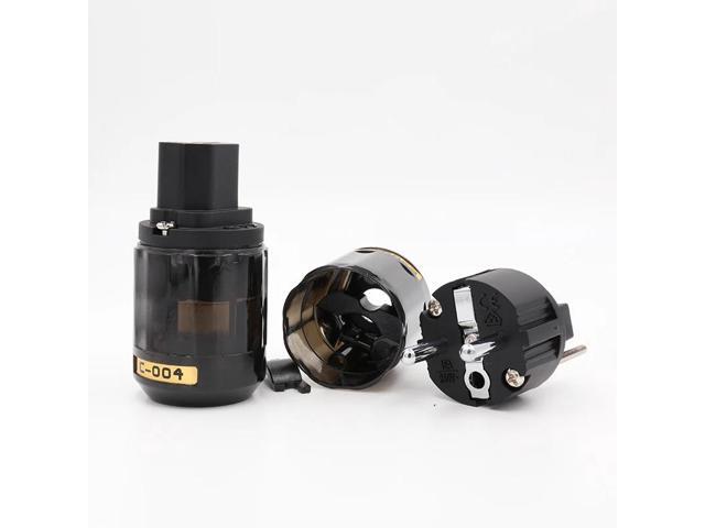 Click here for 1pair P004E +C004 Rhodium plated EUR AC power plug... prices