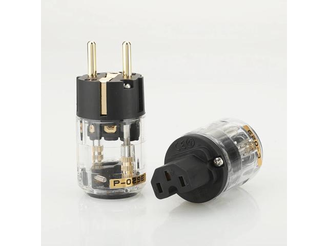 Click here for Pair Gold plated HiFi P-029E/C-029 EU Standard Pow... prices