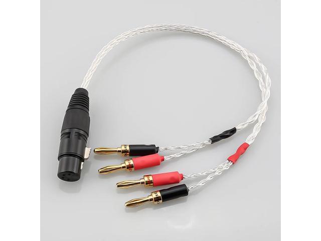 Click here for OCC Silver Plated XLR Female 4pin to Deluxe 4mm Ba... prices