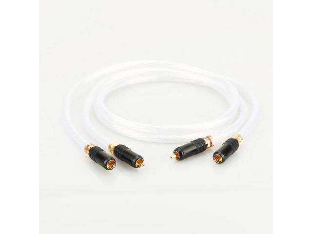 Click here for Single Silver gold Rca plug 2RCA to 2RCA Audiophil... prices