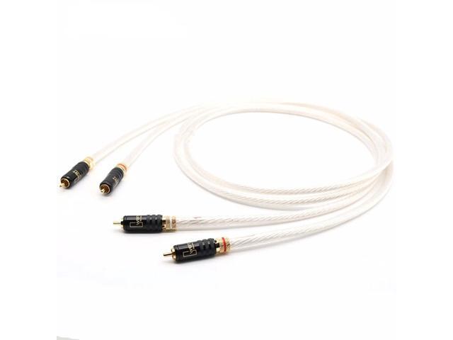 Click here for HIFI RCA Cable Audio Cable 7N OCC Single Silver Pl... prices
