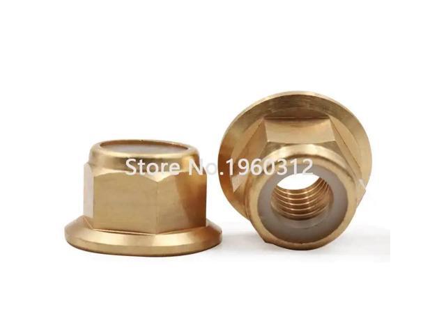 Click here for 10PCS/lot Brass DIN6926 flange nylon insert lock n... prices