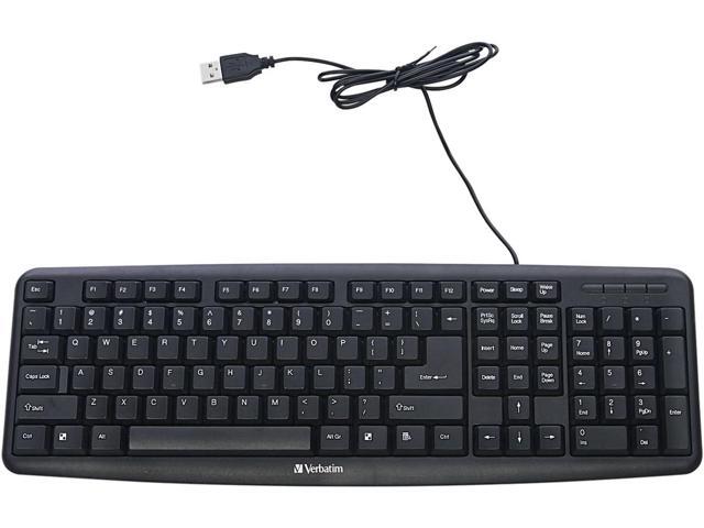 Click here for Verbatim Slimline Full Size Wired Keyboard USB Plu... prices