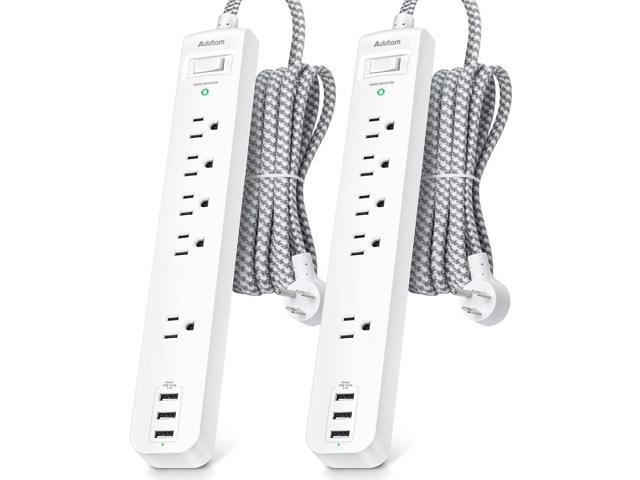 Click here for 2 Pack Power Strip Surge Protector - 5 Widely Spac... prices
