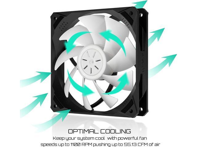 Click here for upHere 120mm Case Fan 6 Pack LED Cooling PC Fans 5... prices
