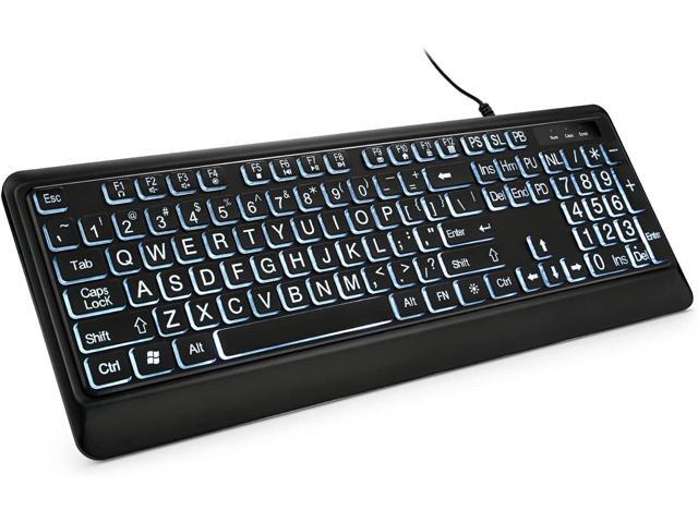 Click here for Large Print Backlit Keyboard  USB Wired Computer K... prices