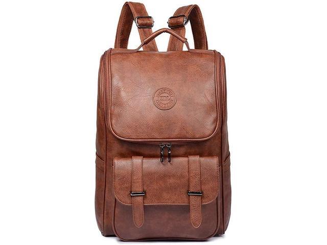 Click here for QWARVEL Vegan Faux Leather Laptop Backpack for Men... prices