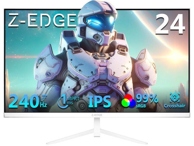 Z-EDGE UG24PJ-White 24 1080P Full HD 240Hz 1ms IPS Gaming Monitor  99 sRGB  FreeSync  HDR10  HDMI 2.0 + DP 1.4