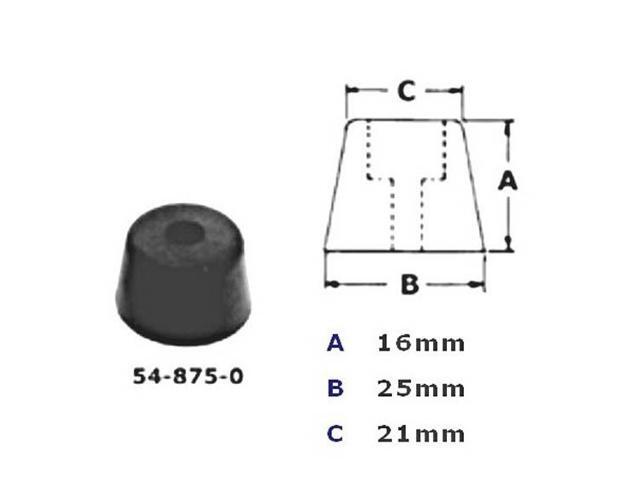 Click here for 54-875-4 - FEET RUBBER ROUND 25X16X21MM SCREW (4 p... prices
