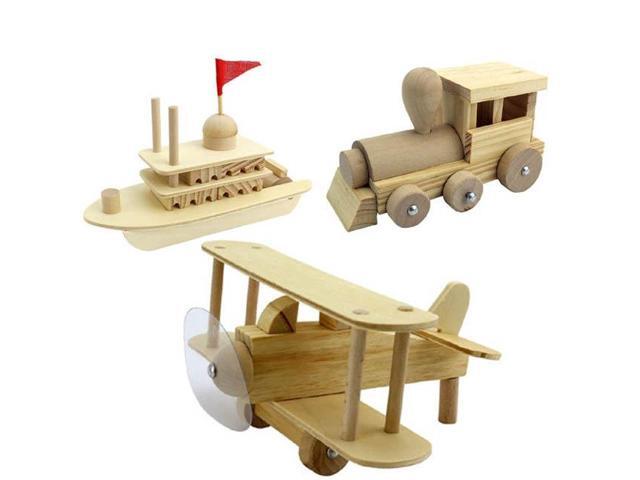 Click here for 525115 - BUILD IT YOURSELF TRAIN/BOAT PLANE WOODEN... prices