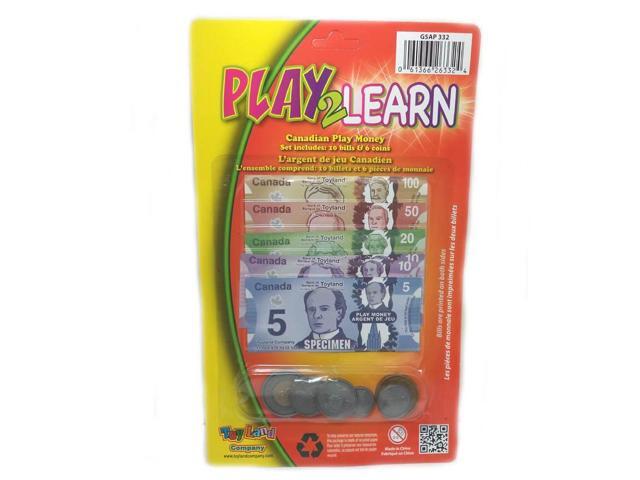 Click here for G5AP 332 - CANADIAN PLAY MONEY BILLS AND COINS SET... prices