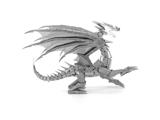 Iconx 3D Metal Model Kit - Silver Dragon
