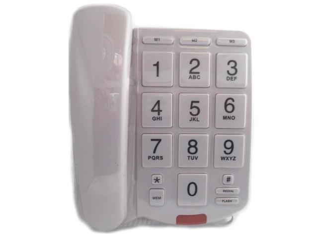 Click here for TEL-3-WHITE - TELEPHONE WITH BIG BUTTONS WHITE PHO... prices