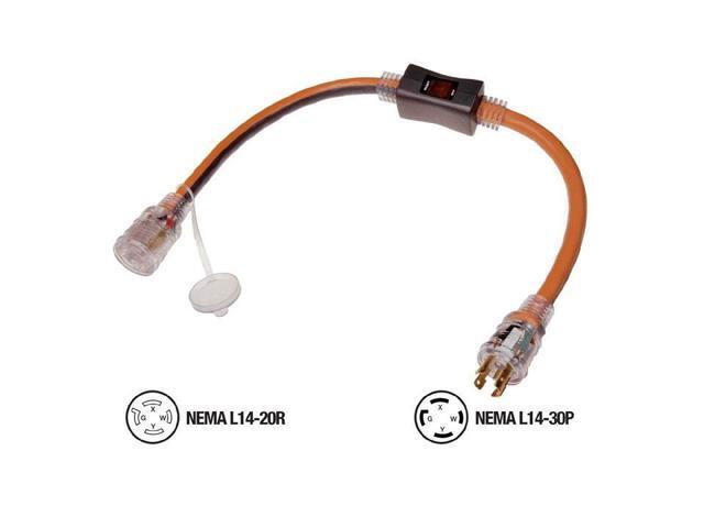 Click here for 612-ADAPT30R - INST CORD 4/10 2FT 250V 30A-20A W/C... prices