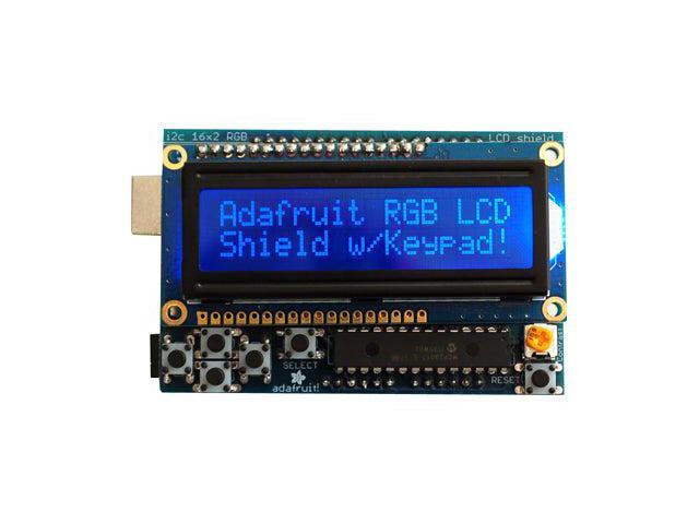 Click here for 714 - RGB LCD SHIELD KIT 16X2 CHARACTER NEGATIVE D... prices