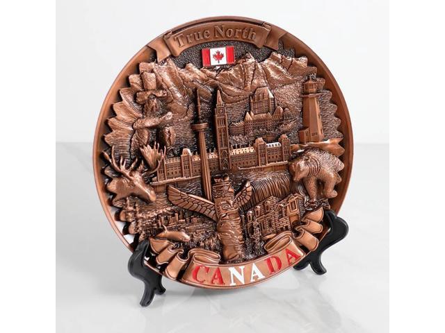 Click here for 01-0121 - CANADA SOUVENIR LANDMARK PLATE COPPER 8... prices
