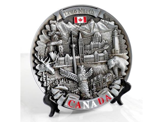 Click here for 01-0120 - CANADA SOUVENIR LANDMARK PLATE 8IN PEWRE... prices