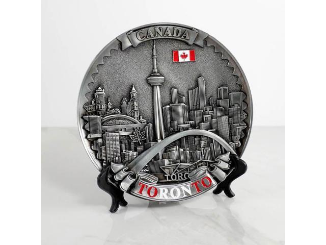 Click here for 02-0110 - TORONTO SOUVENIR PEWTER LANDMARK PLATE 8... prices