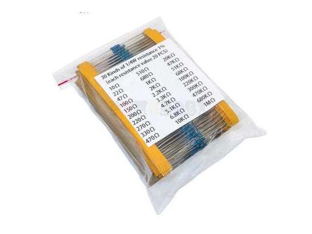 Click here for RDC-ASSORTED-600-A - RES 1/4W 1 MF 600PCS/PACK 20P... prices