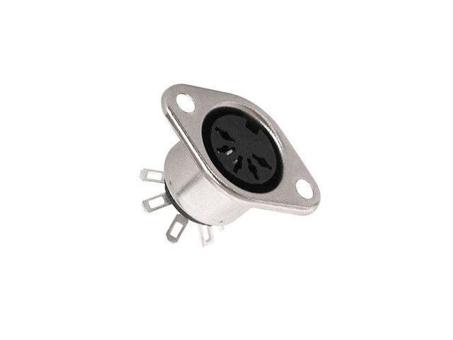 Click here for 25-350-1 - DIN JACK 5POS CHASIS MOUNT METAL 180DEG prices
