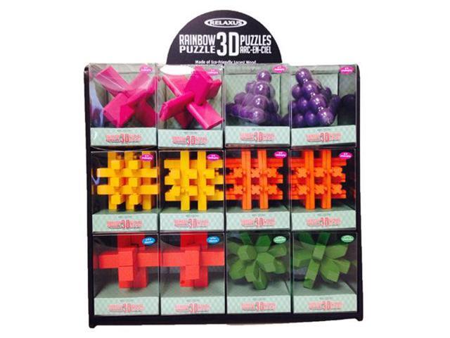 Click here for 500780 - RAINBOW WOOD BRAIN TEASERS ASSORTED 3D PU... prices