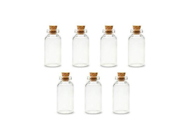 Click here for GB816 - BOTTLE CLEAR GLASS WITH CORK LID 5ML (7 pc... prices