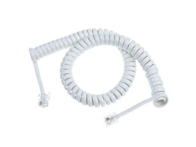 Click here for TC6014-7WH - MODULAR CABLE 4P4C M/M 7FT CURLY WHIT... prices