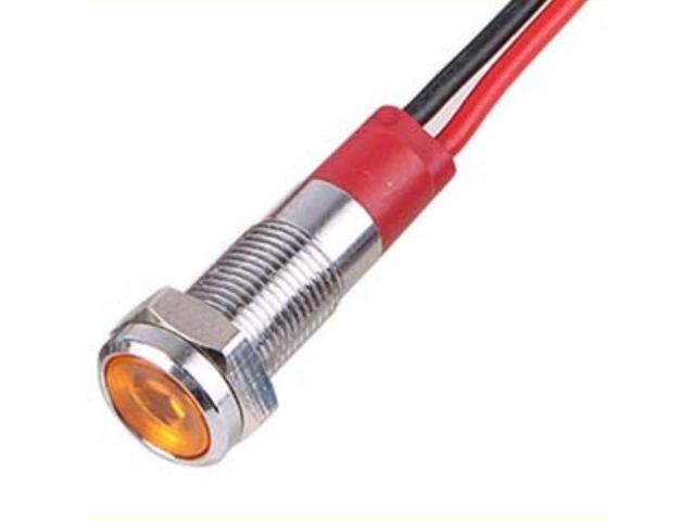 Click here for BMA-127 - INDICATOR LED 6V 6MM YEL CHMT WIRES META... prices