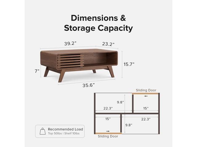 Click here for mopio Ensley Coffee Table with Storage  Mid Centur... prices