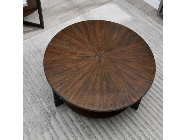 Click here for MODERION Round Coffee Table with Storage Shelf  Fa... prices