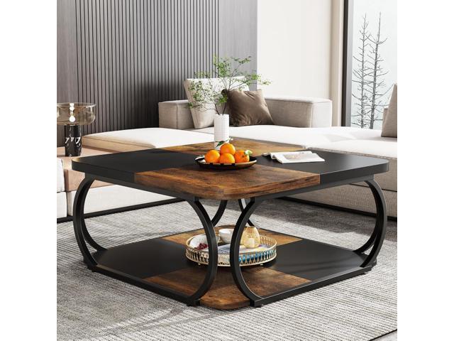 Click here for Tribesigns Square Coffee Table with 2 Tiers  40 in... prices