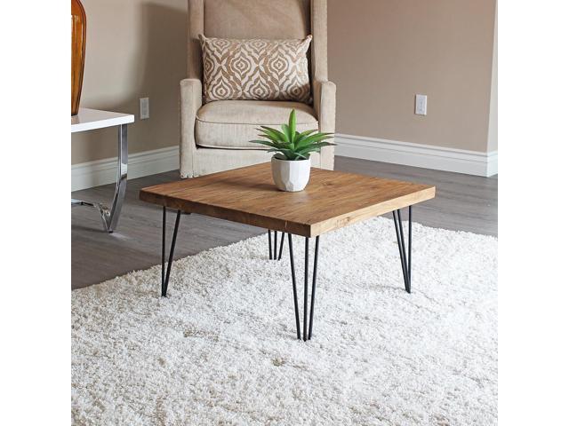 Click here for WELLAND Rustic Square Old Elm Coffee Table 27.5 in... prices
