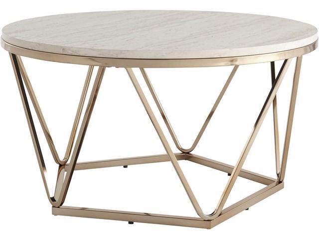 Click here for SEI Furniture Luna Faux Stone Round Coffee Table... prices