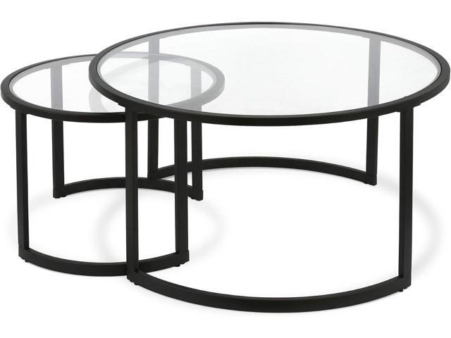 Click here for Mitera Round Nested Coffee Table in Blackened Bron... prices