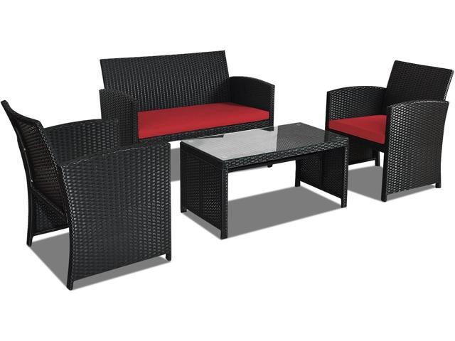 Click here for Goplus Rattan Patio Furniture Set 4 Pieces  Outdoo... prices