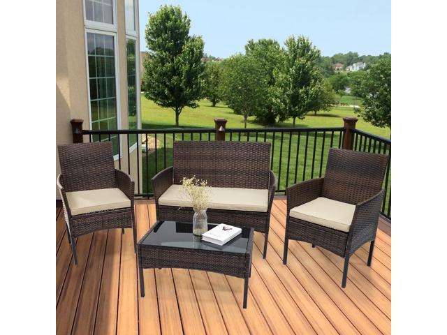Click here for Zanzio Patio Furniture Set  4 Pieces Porch Backyar... prices