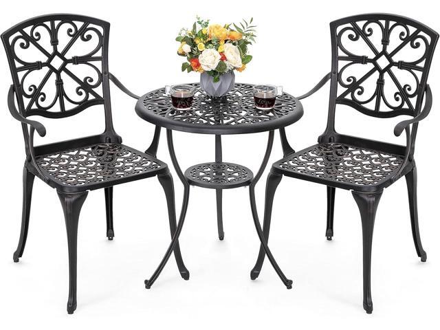 Click here for NUU GARDEN 3 Piece Outdoor Bistro Set Cast Aluminu... prices