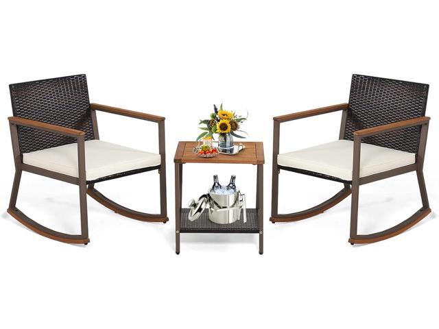Click here for Tangkula 3 Pieces Rocking Bistro Set  Outdoor Rock... prices
